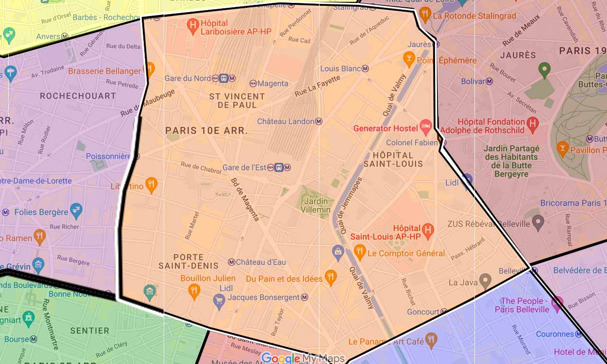 Paris 10eme Arrondissement Plan Paris Paris 10eme Arrondissement Plan Paris