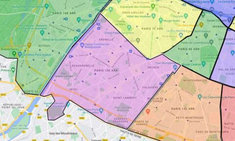 Paris 15eme arrondissement - Plan Paris