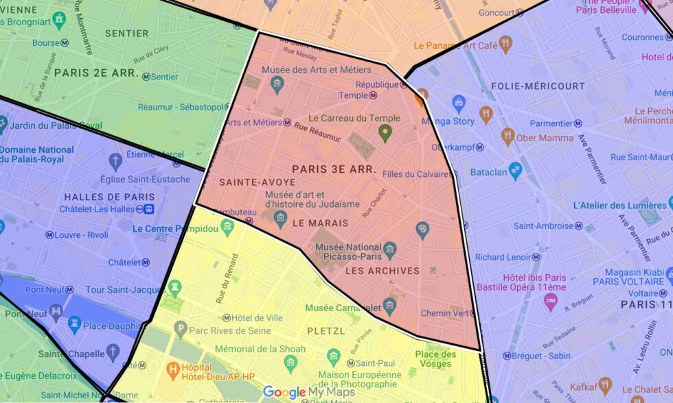 Paris 3eme arrondissement - Plan Paris